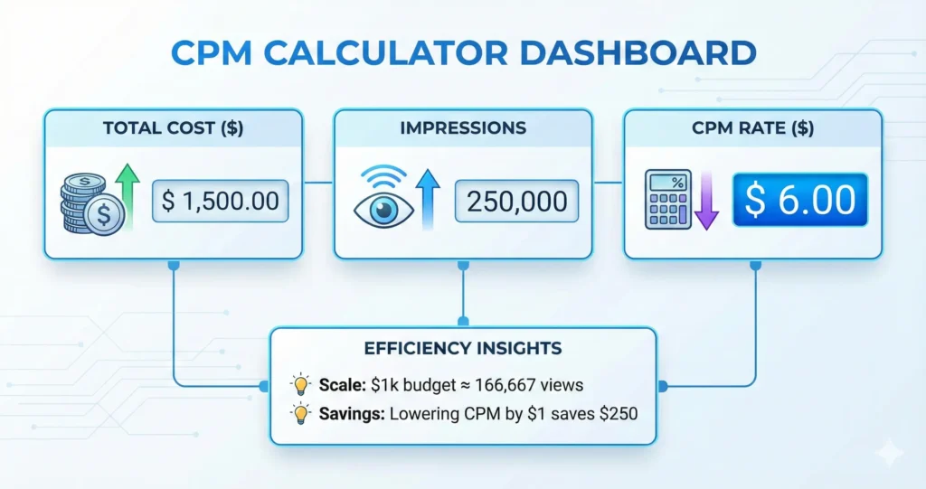 Free CPM Calculator - Cost Per Mille & Impression Tool