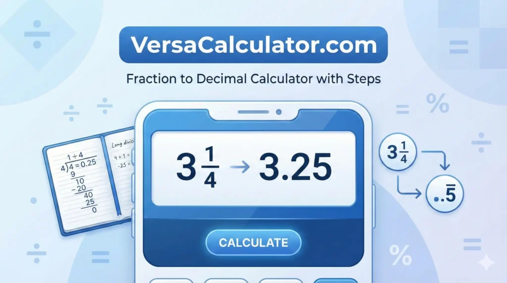 Fraction to Decimal Calculator | Versa Calculator