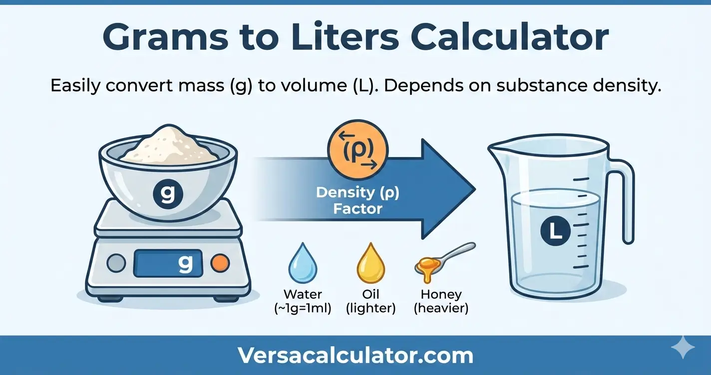 Grams to Liters Calculator (g to L Converter)